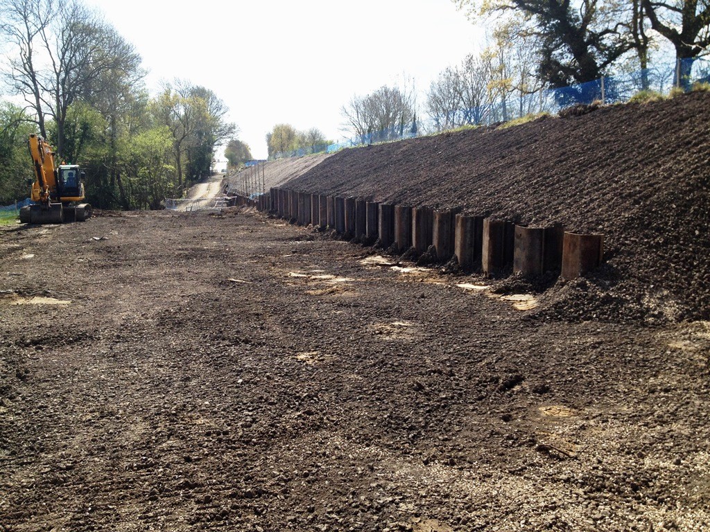 Botley Landslip Repair Scheme - Maxx Piling | Sheet Steel Piling